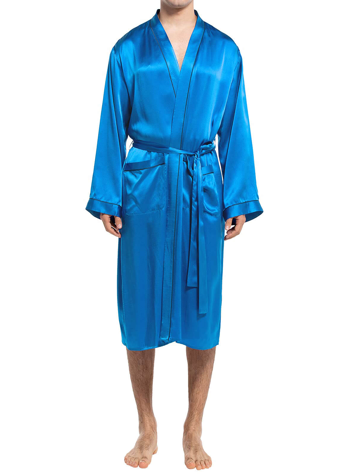 100% Pure Grade 6A Mulberry Silk Robes for Men